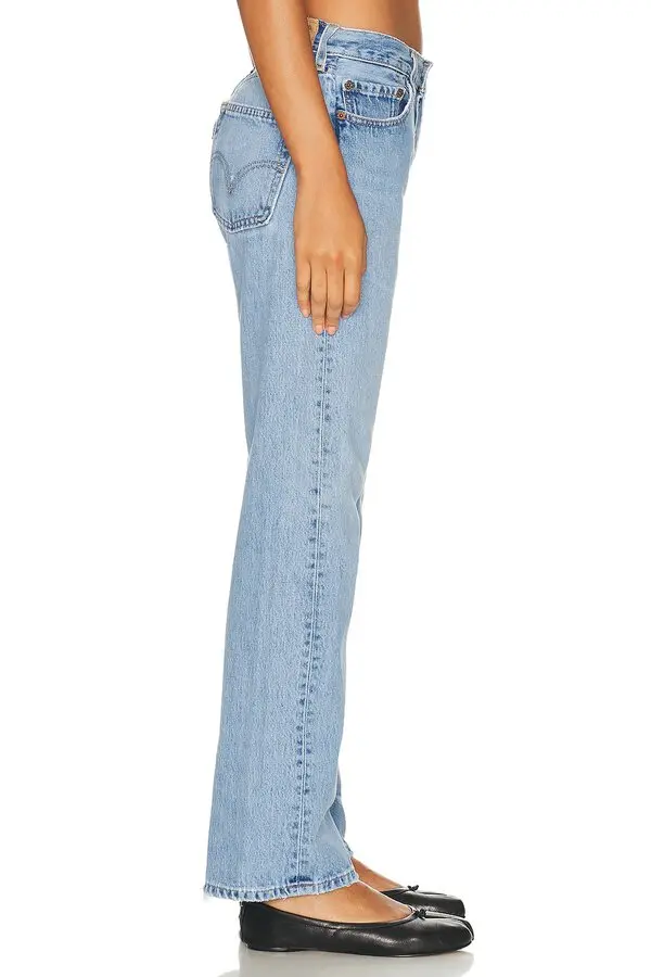 ALIGRACE Vintage Relaxed Split Jeans - Light Medium