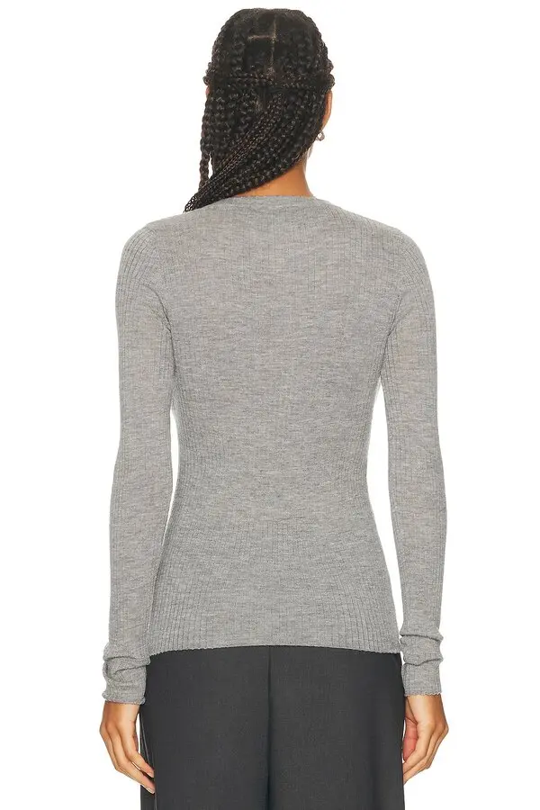 Sprwmn Henley Long Sleeve Top