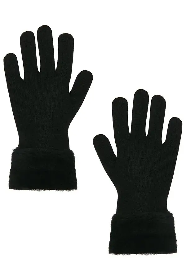 AGNELLE Zalia Cashmere Gloves - Noir