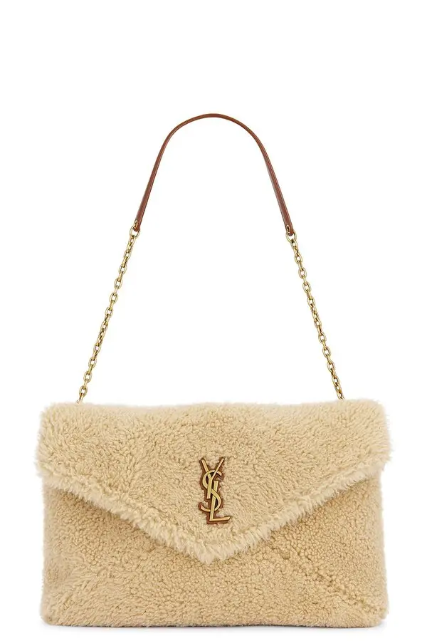 Saint Laurent Envelope Chain Bag - Naturel & Brick