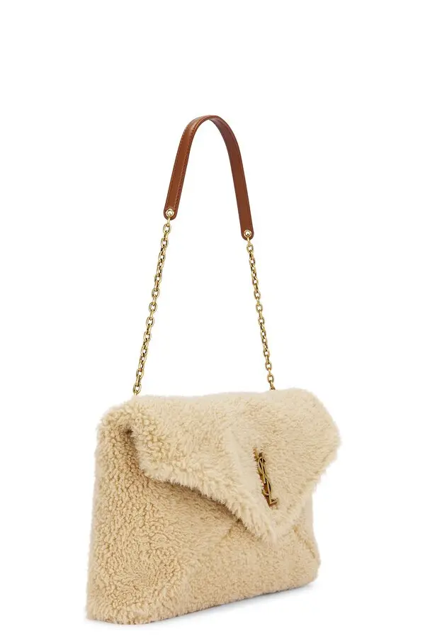 Saint Laurent Envelope Chain Bag - Naturel & Brick