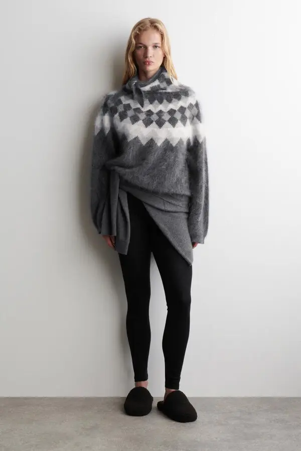 Cos Fair Isle Brushed Cashmere Sweater