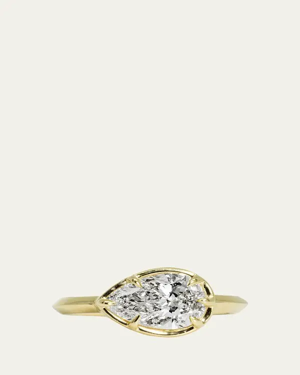 DARA KAYE 14k Gold Pear Lab-grown Diamond Ring - Yellow