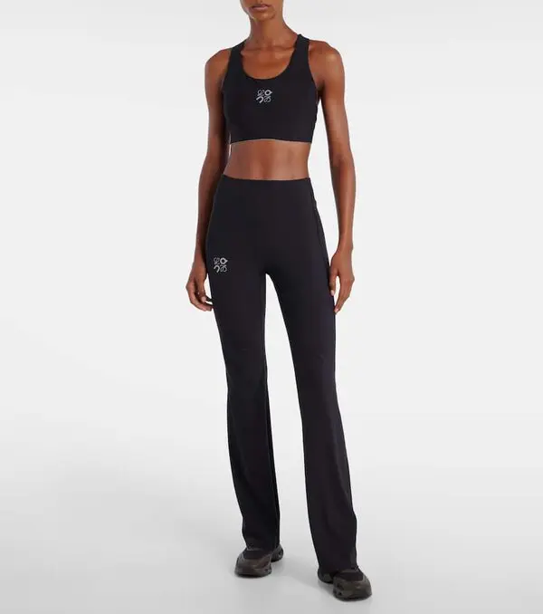 Loewe X On High-rise Flared Leggings - Black