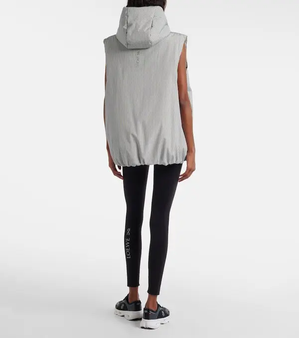 Loewe Hooded Striped Puffer Vest