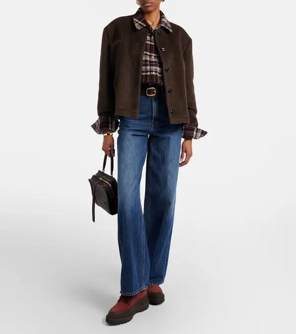 Le Monde Beryl Dolomite Shearling-lined Suede Combat Boots