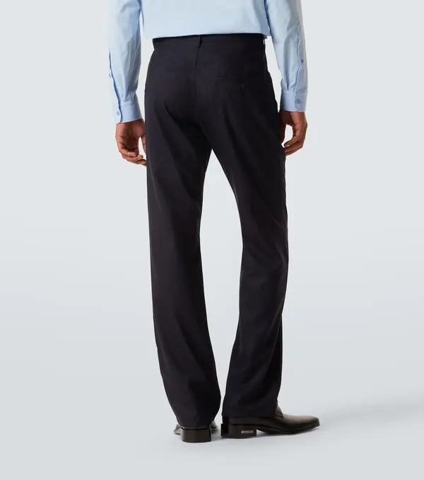 Balenciaga Pinstriped Wool Straight Pants