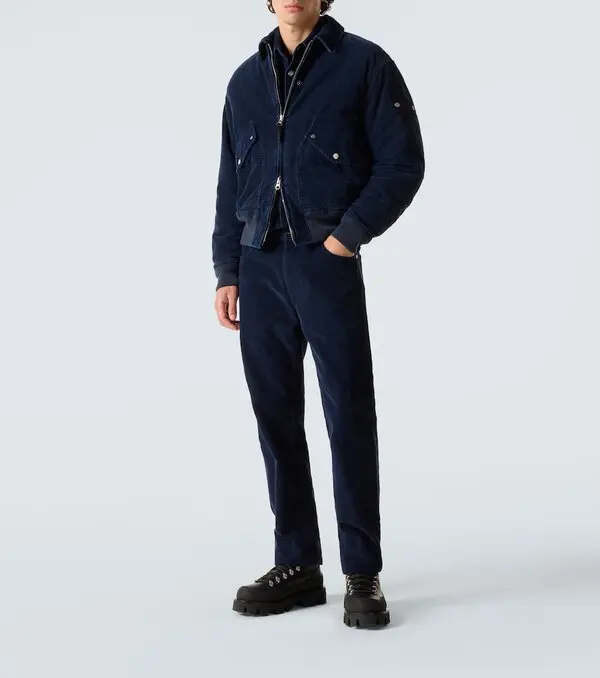 Stone Island Mid-rise Cotton Corduroy Slim Jeans