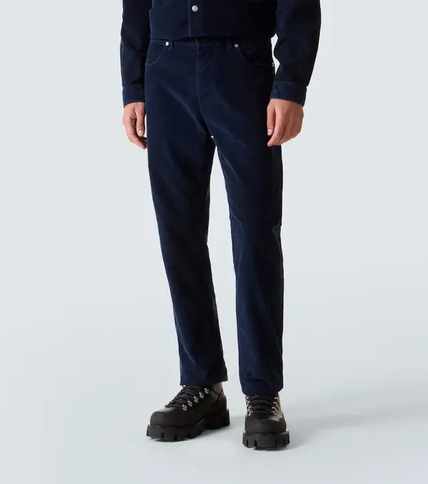 Stone Island Mid-rise Cotton Corduroy Slim Jeans