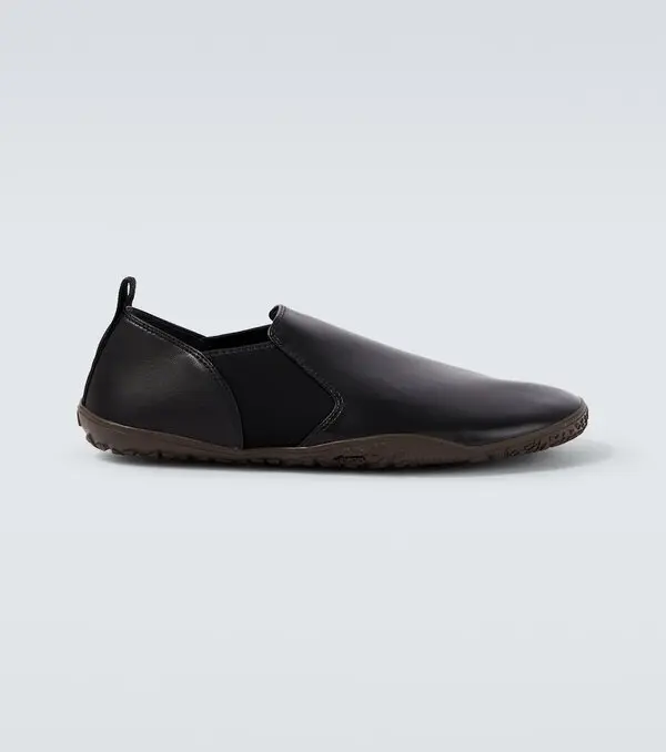 LEMAIRE Vibram Leather Slip-on Shoes - Black