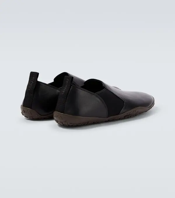 LEMAIRE Vibram Leather Slip-on Shoes - Black