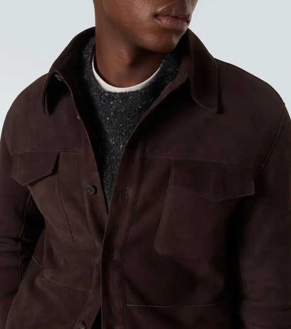 THE ROW Bento Shearling-lined Suede Jacket