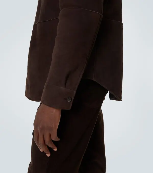 THE ROW Bento Shearling-lined Suede Jacket