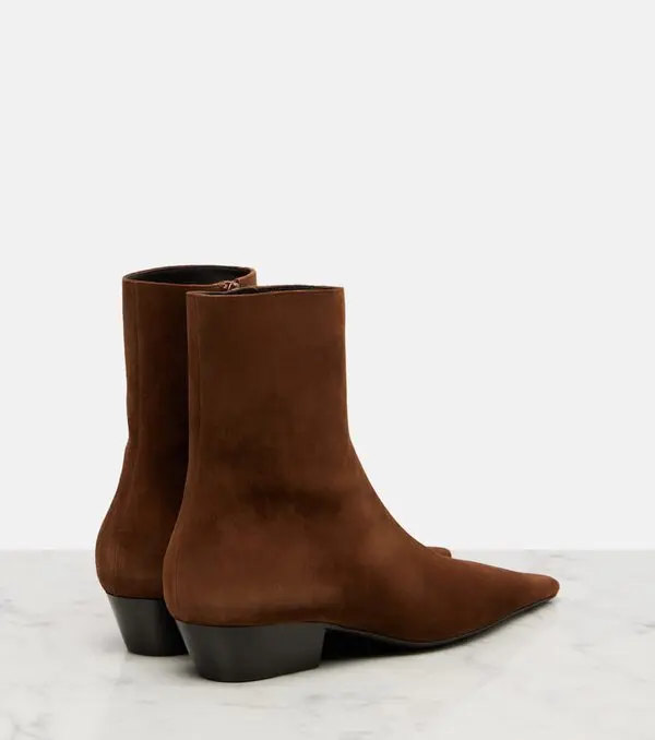 Saint Laurent Jill 30 Suede Ankle Boots