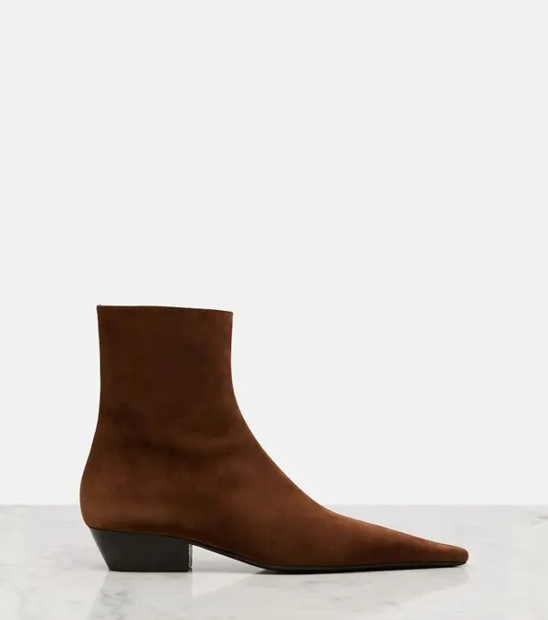 Saint Laurent Jill 30 Suede Ankle Boots