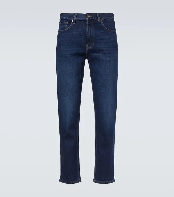 Zegna Mid-rise Slim Jeans - Blue