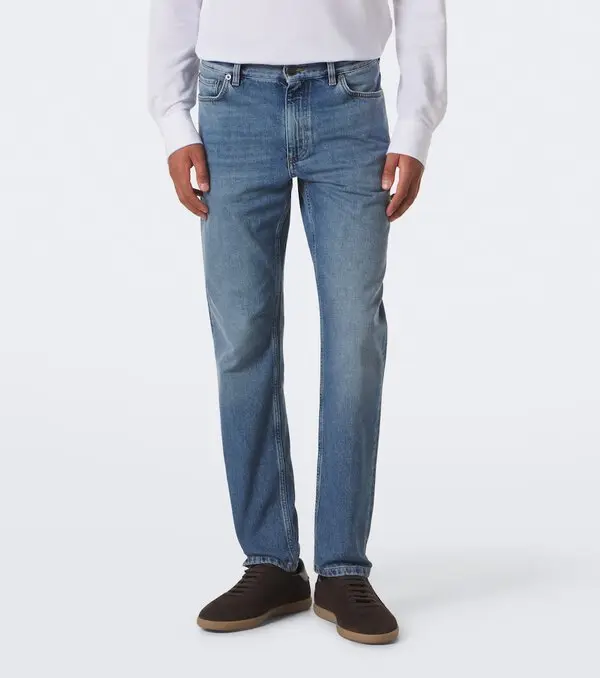 Zegna Mid-rise Slim Jeans - Blue