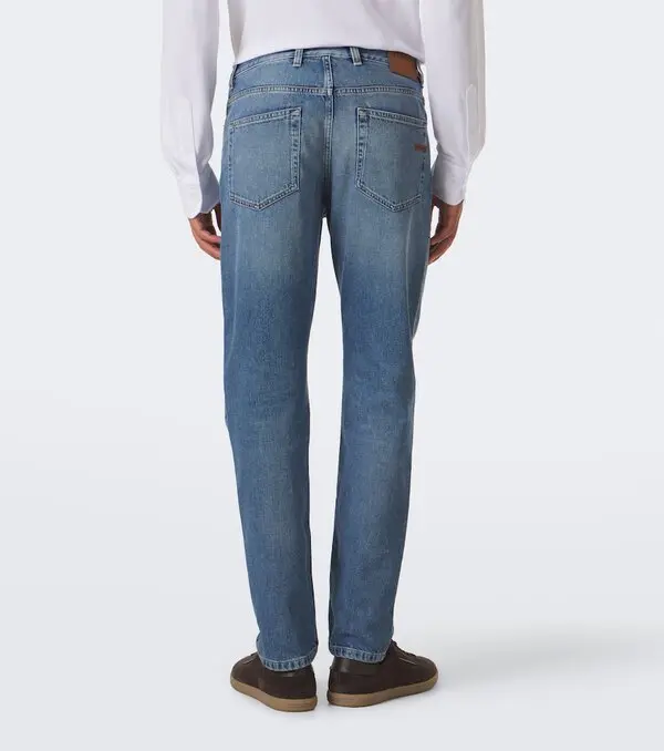 Zegna Mid-rise Slim Jeans - Blue