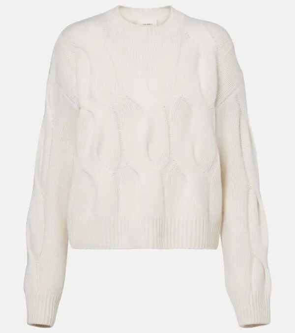 LISA YANG Sammie Cable-knit Cashmere Sweater - White