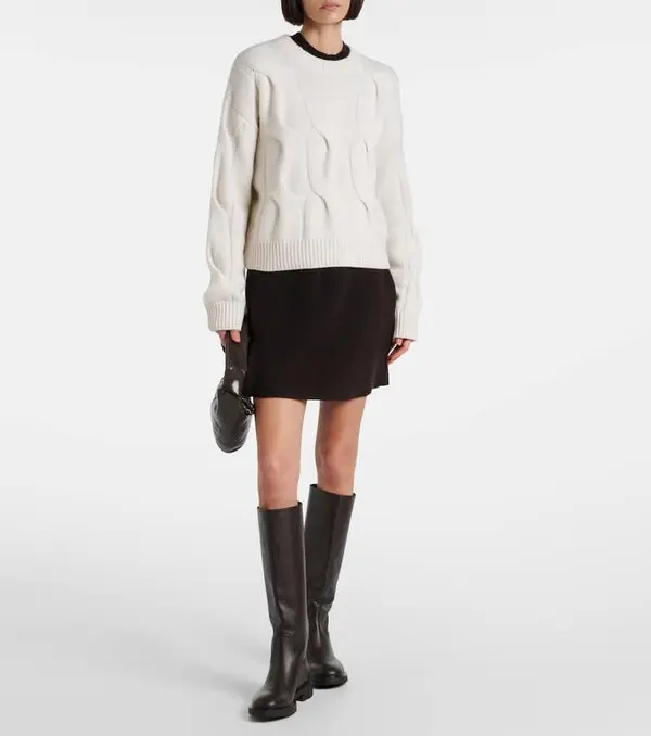 LISA YANG Sammie Cable-knit Cashmere Sweater - White