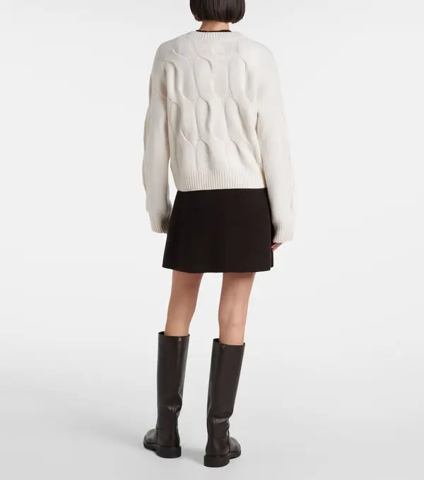 LISA YANG Sammie Cable-knit Cashmere Sweater - White