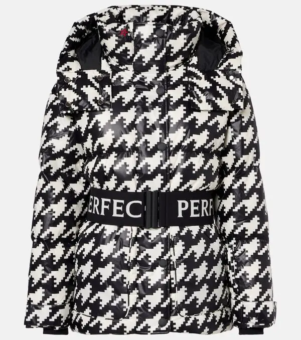 Perfect Moment Cortina Houndstooth Ski Jacket - Black