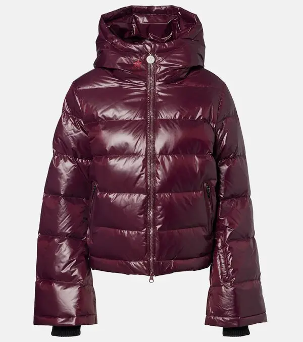 Perfect Moment Polar Flare Down Ski Jacket - Burgundy
