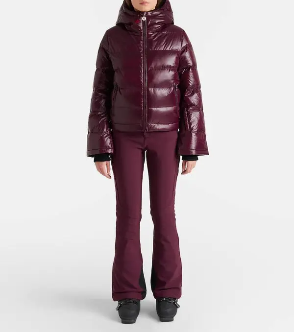 Perfect Moment Polar Flare Down Ski Jacket - Burgundy