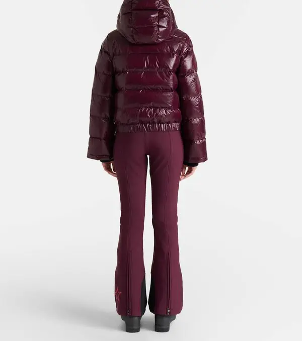 Perfect Moment Polar Flare Down Ski Jacket - Burgundy