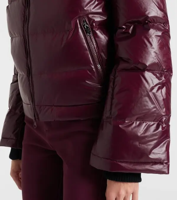 Perfect Moment Polar Flare Down Ski Jacket - Burgundy
