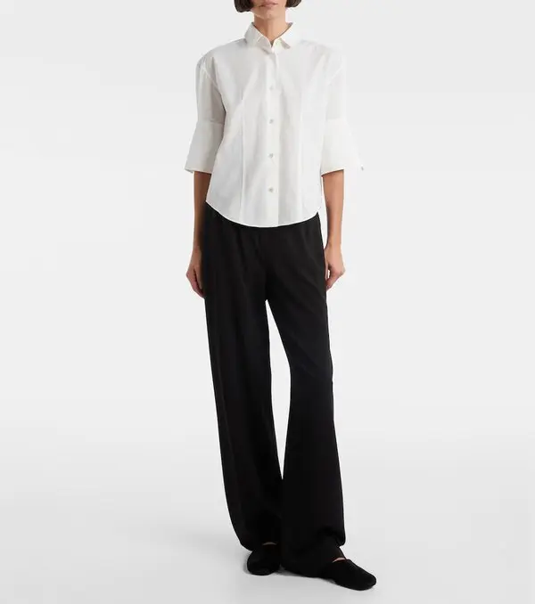 THE ROW Penelope Calf Hair Mules - Black