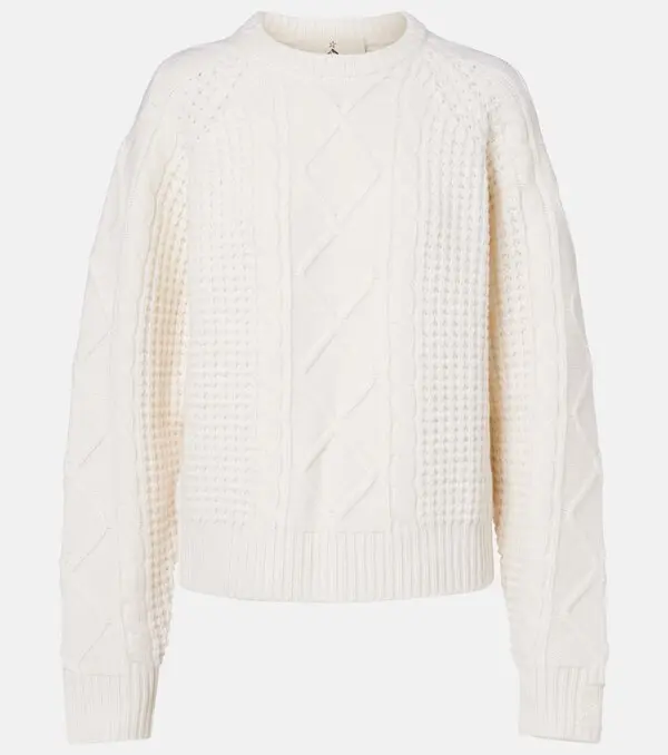 Perfect Moment Crystal Wool Sweater - White