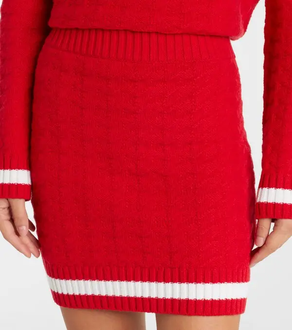 Perfect Moment Glacier Merino Wool Miniskirt