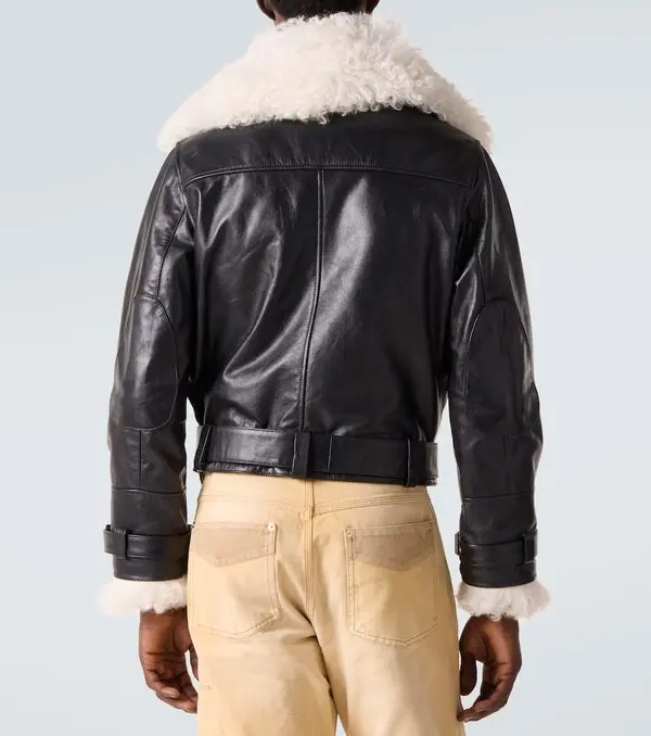 WALES BONNER Bridge Leather Jacket