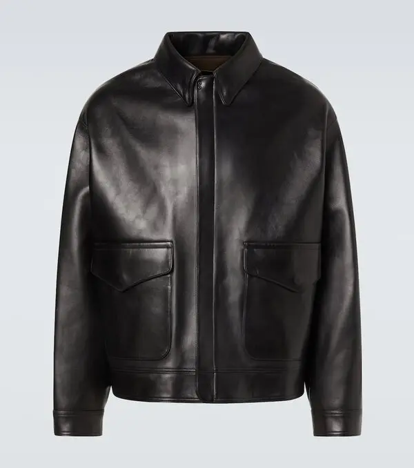 A.PRESSE Lamb Leather Jacket