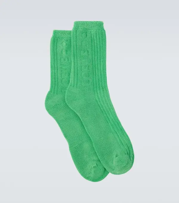 Loewe X On Cotton-blend Socks - Green