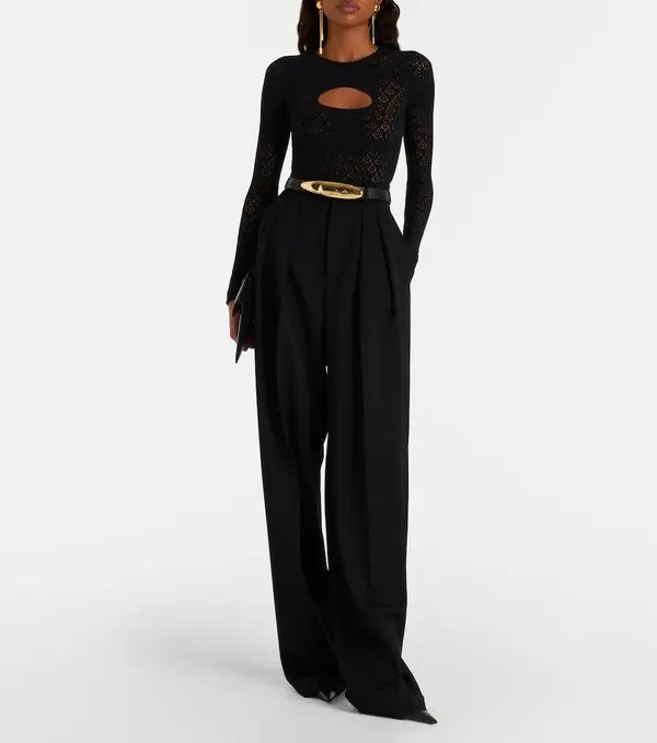 Wolford Cutout Lace Bodysuit - Black
