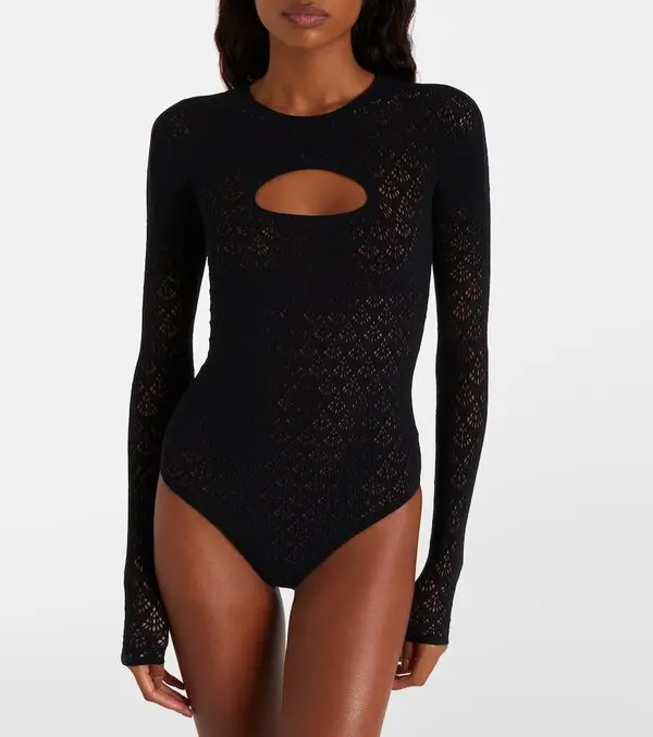 Wolford Cutout Lace Bodysuit - Black