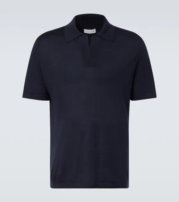 Gabriela Hearst Cashmere And Silk Polo Sweater - Blue