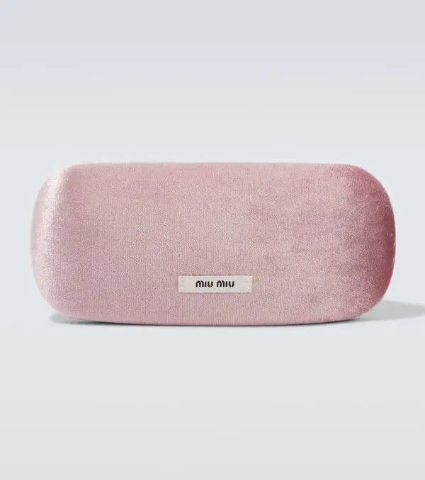 Miu Miu Logo Oval Sunglasses - Pink