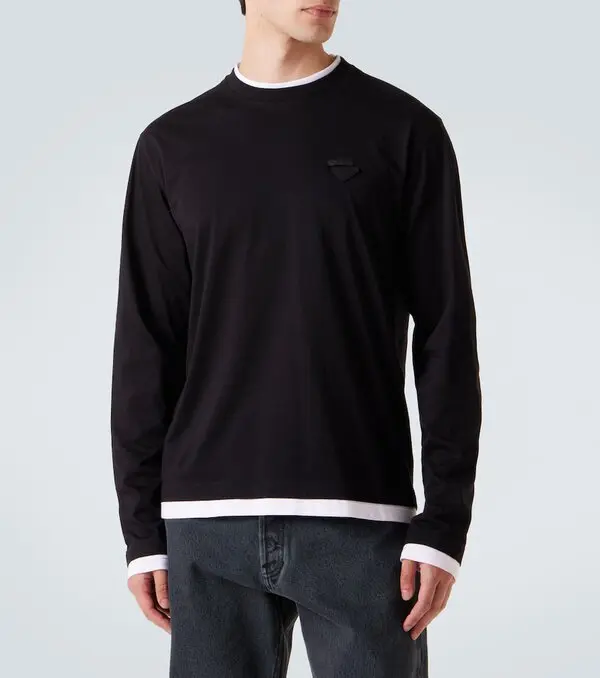 Prada Cotton Jersey Sweatshirt - Black