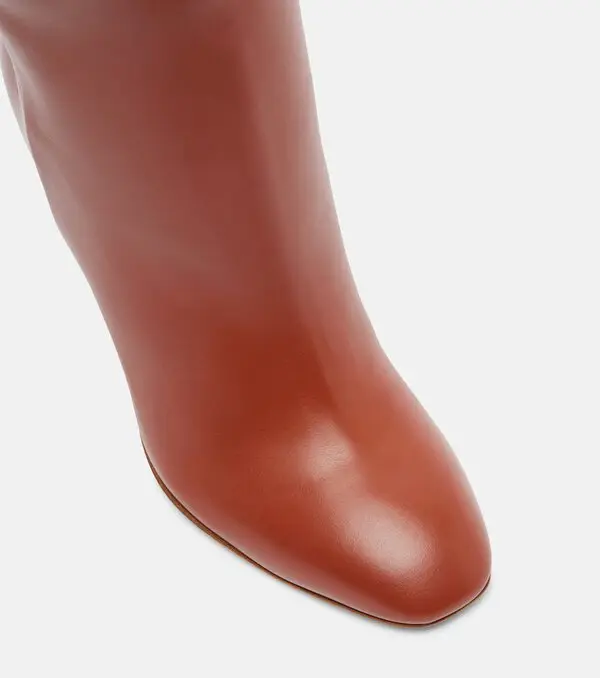 AQUAZZURA Sellier 105 Leather Knee-high Boots - Brown
