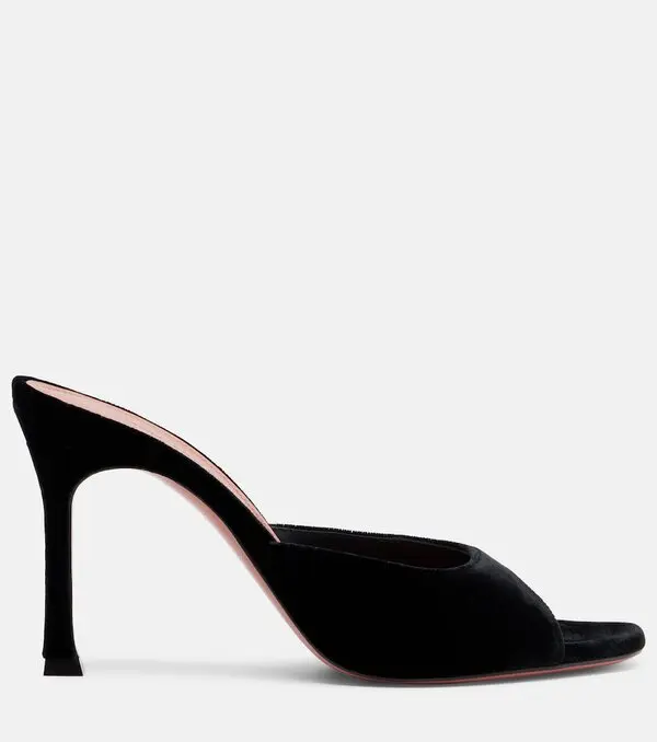 Amina Muaddi Alexa 95 Velvet Mules