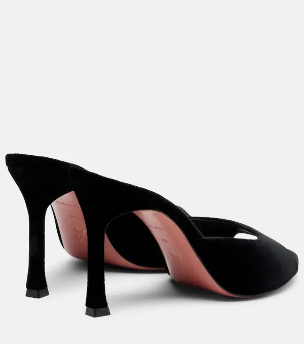 Amina Muaddi Alexa 95 Velvet Mules
