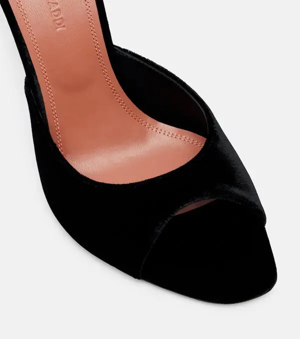 Amina Muaddi Alexa 95 Velvet Mules