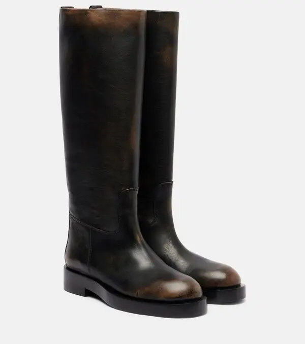 Paris Texas Napa Leather Knee-high Boots - Black