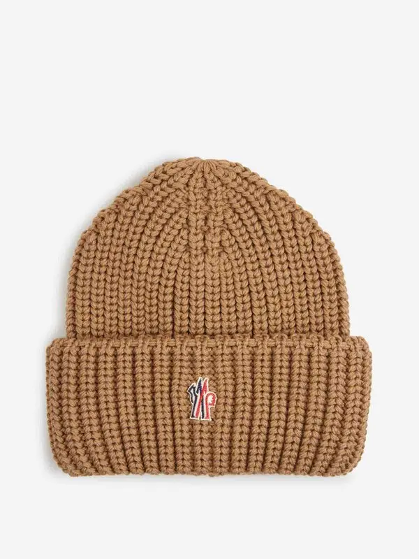 Moncler Wool Knit Hat - Brown