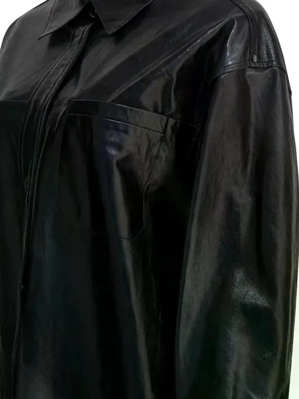 Max Mara Chest-pocket Leather Jacket