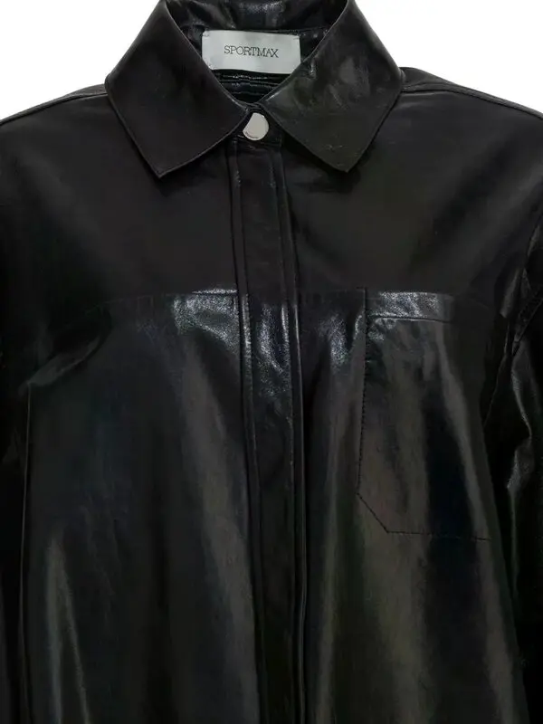 Max Mara Chest-pocket Leather Jacket