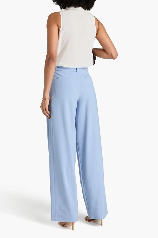 Zimmermann Belted Pleated Wide-leg Crepe Pants